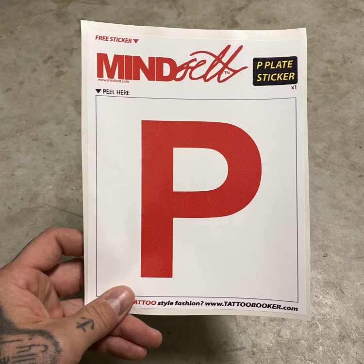Red P Plate Stickers